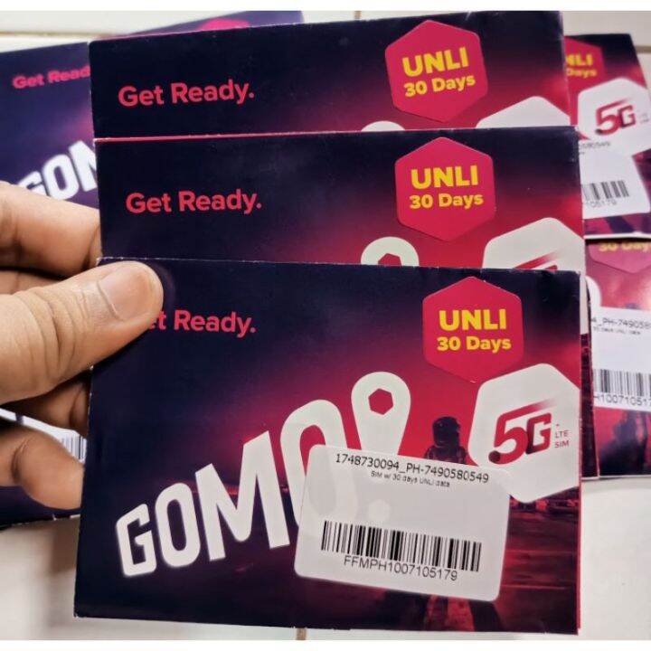 GLOBE GOMO SIM w/ 30 Days UNLI DATA Capable 5G | Lazada PH