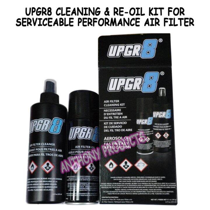 UPGR 8 Air filter cleaner and re-oil kit recharge kit / Drop-In ...