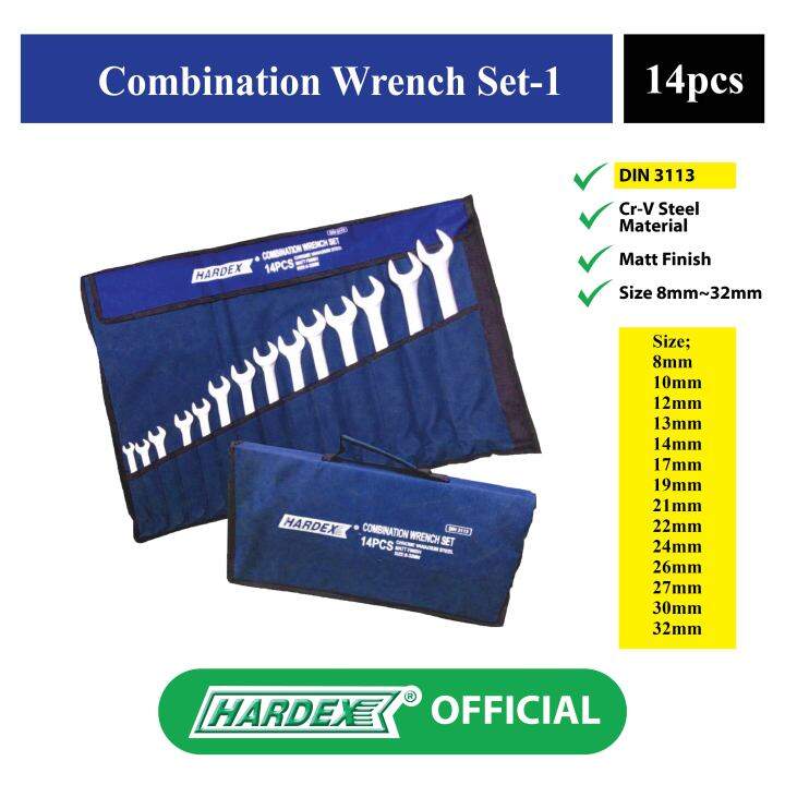 HARDEX Combination Wrench Set-1 (14pcs) | Lazada