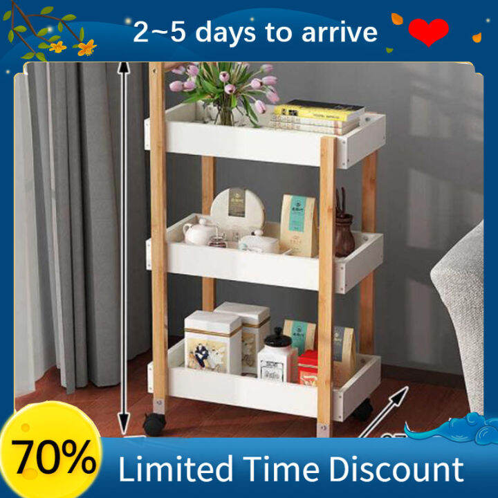 Moving Desk Shelving Trolley Dormitory Bedroom Multi-Storey Living Room ...