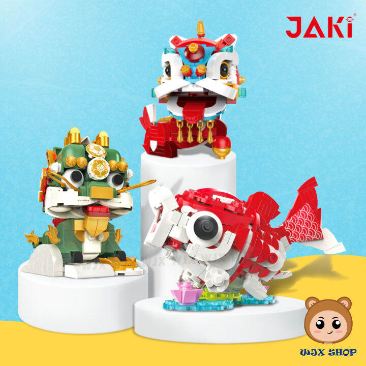 Jaki Building Block Bricks / Mythical Beast Lucky Lion Dance Koi Qi ...