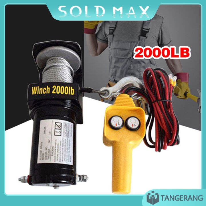 Winch Derek/Electric Hoist/Derek Elektrik/ATV Hoist 2000lbs 12 Volt ...