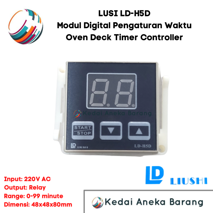 LUSI Modul Digital Timer Oven Deck Controller LD-H5D 220V AC Relay | Lazada Indonesia
