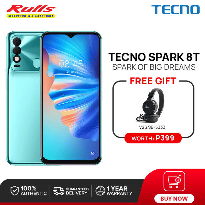 Tecno Spark 8T Smartphone | 4GB RAM+64GB ROM | Helio G35 Processor | 50MP AI Dual Camera ...
