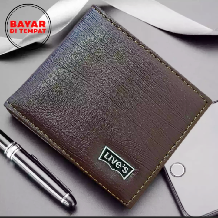 Dompet Pria LIVES Branded Kulit Model Terbaru PU Synthethic Leather Men ...