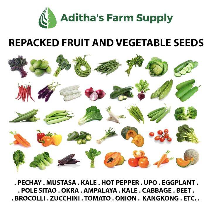 AFS Repacked Fruits and Vegetables Seeds Set A (Ampalaya, Pechay ...