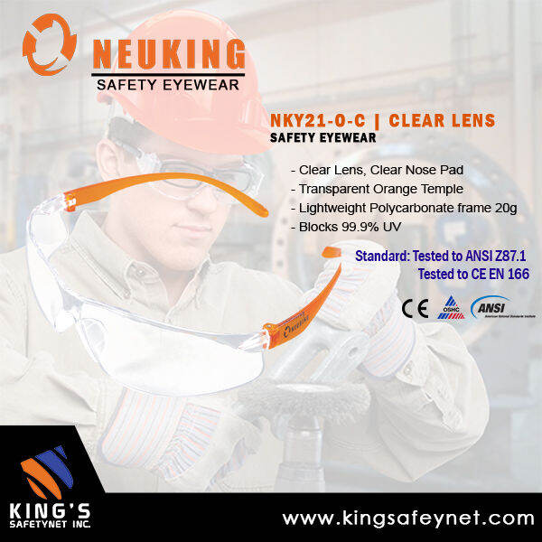 NEUKING NKY21-O-C Clear Lens Safety Eyewear | Lazada PH
