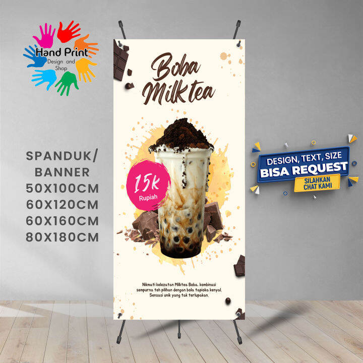 SPANDUK BANNER Minuman Boba Varian Rasa Coklat Kekinian Viral Bisa ...