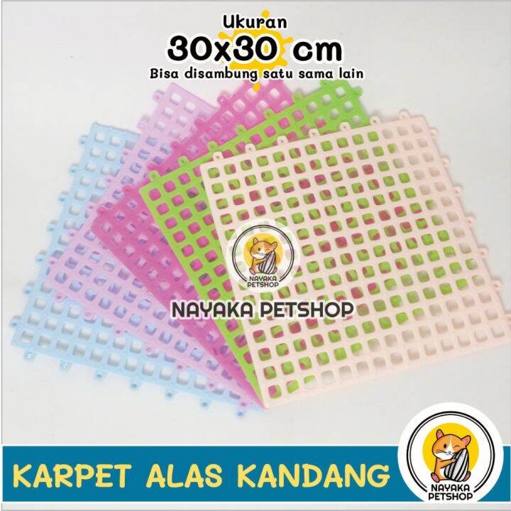 Karpet Alas Kandang 30x30 cm Warna Kucing Hewan Tatakan PVC Kelinci ...