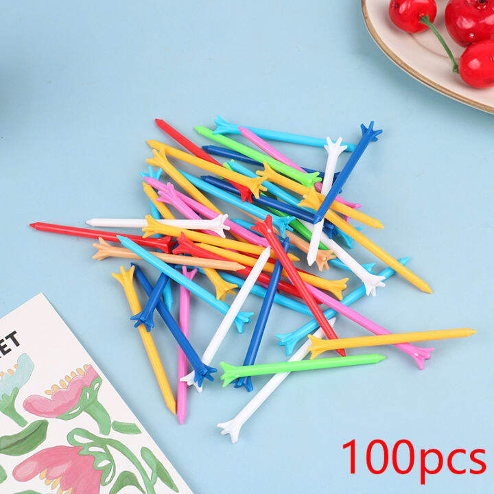 NYABOR Jcefa 100ชิ้นคละสีแท่นตั้งลูกกอล์ฟ5ง่าม83มม. ความต้านทานน้อยกว่า ...
