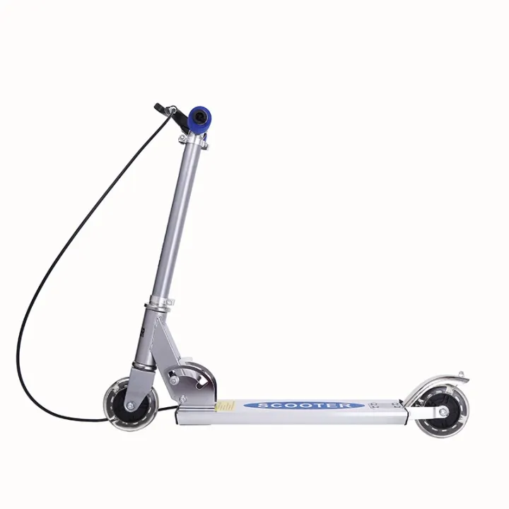 Kids Scooter 2 Wheels Folding Foot Scooters with Hand Brake LED Shine ...