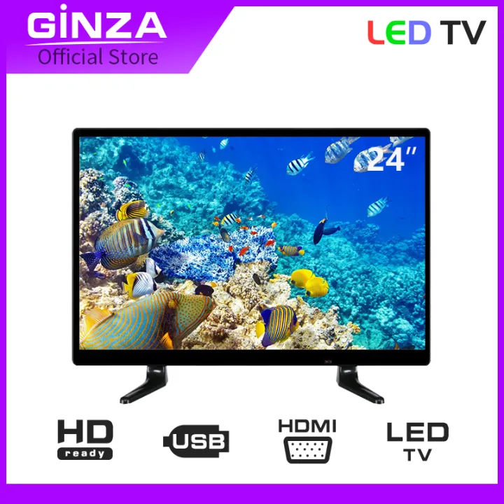 GINZA 24 INCH HD LED TV Flat-Screen Extra-slim HDMI+AV+VGA+USB（Screen size is20 inch） | Lazada PH