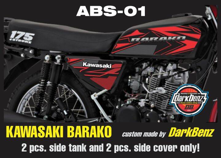 KAWASAKI BARAKO New Concept Stock Sticker Decals | custom made by ...