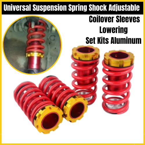 Universal Suspension Spring Shock Adjustable Coilover Sleeves Lowering ...