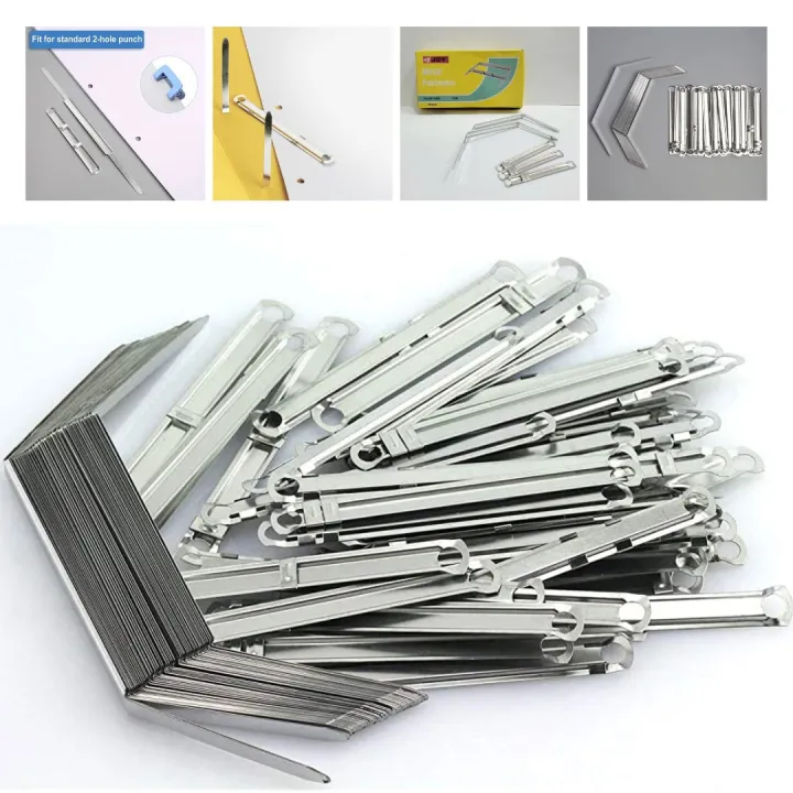 50 Sets Per Box Fasteners Metal 7 cm Metal File 2-Hole Metal Binder ...