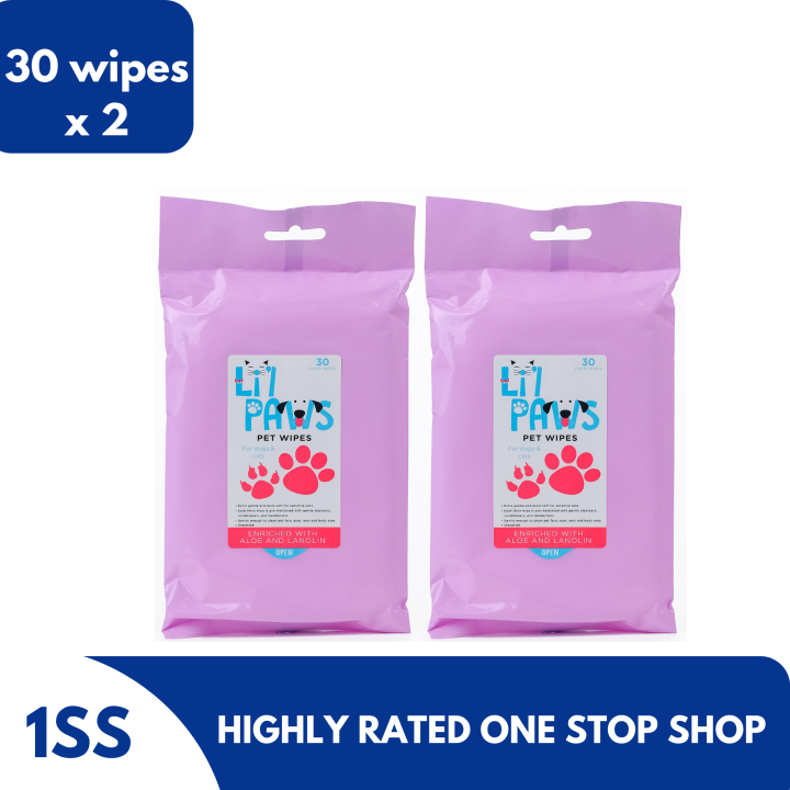 Lil Paws Pet Wipes, 30 wipes set of 2 | Lazada PH