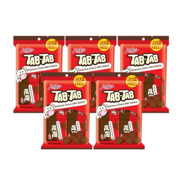 Keiko Tab-Tab Choco Milk Tablet Candy 110G X 5 packs | Lazada PH