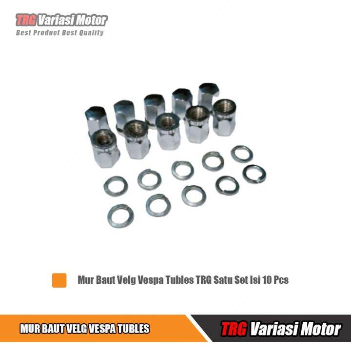 Mur Baut Velg Vespa Tubles TRG Satu Set Isi 10 Pcs | Lazada Indonesia
