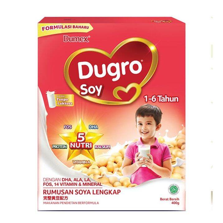 Dumex Dugro 1 Plus Soy 1-6 Years 400g (Avoid from Milk Allergy) | Lazada