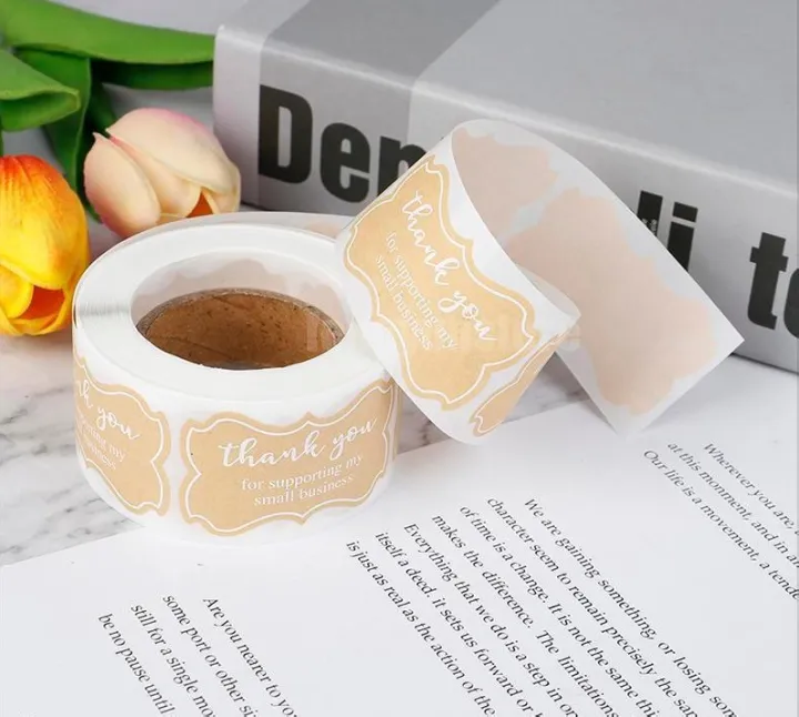 [12 PCS] Label Sticker THANK YOU Stiker Kemasan Hamper Souvenir Kado ...