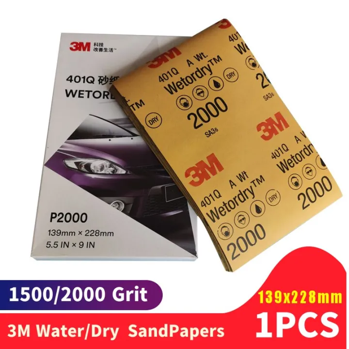 3m Sandpaper Set 1500/2000 Grit Sanding Paper Water/dry Abrasive Sand ...