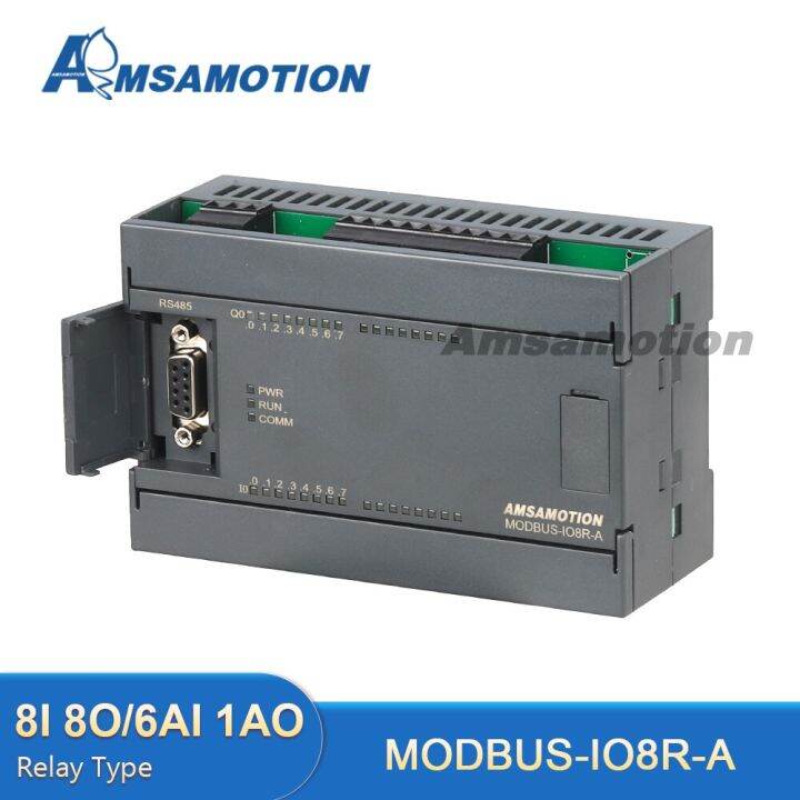 Modbus IO8R-A RTU 8 Way Relay Module 6AI 1AO Analog Input Output 485 Communication Board 8DI/8DO ...