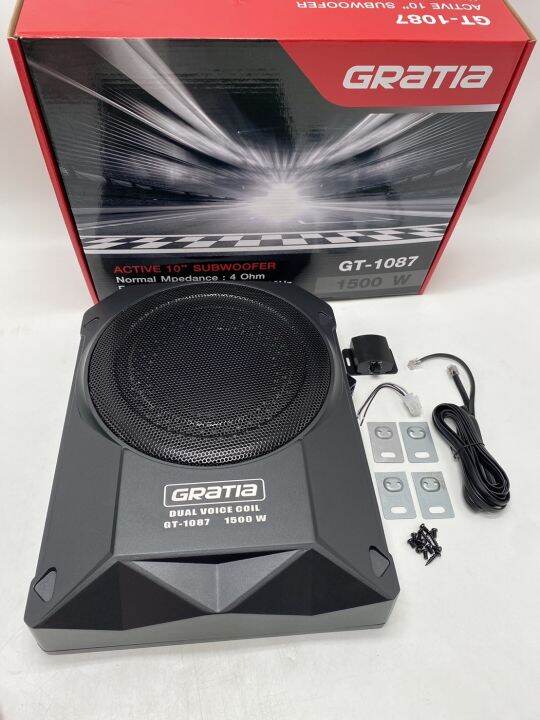 Subbox ซับบ็อค ขนาด 10นิ้ว GRATIA รุ่น GT-1087 ACTIVE SUBWOOFER 10" วอยซ์คู่ กำลังขับ600วัตต์ มา ...