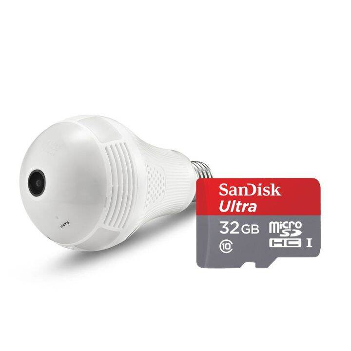 S1 WiFi Panoramic IP Smart Camera 360° Degrees Bulb Fisheye Lens B13-L ...