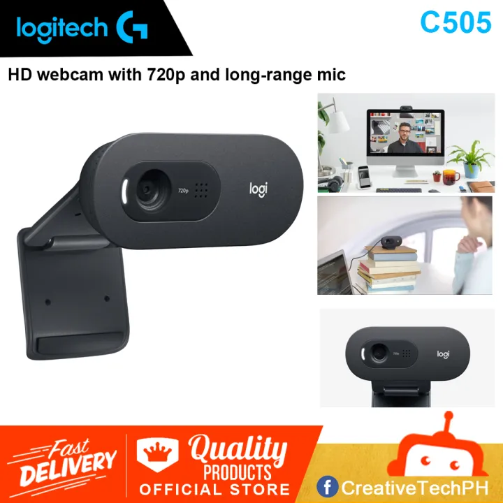 Logitech C505 HD Webcam - 720p HD External USB Camera for Desktop or ...