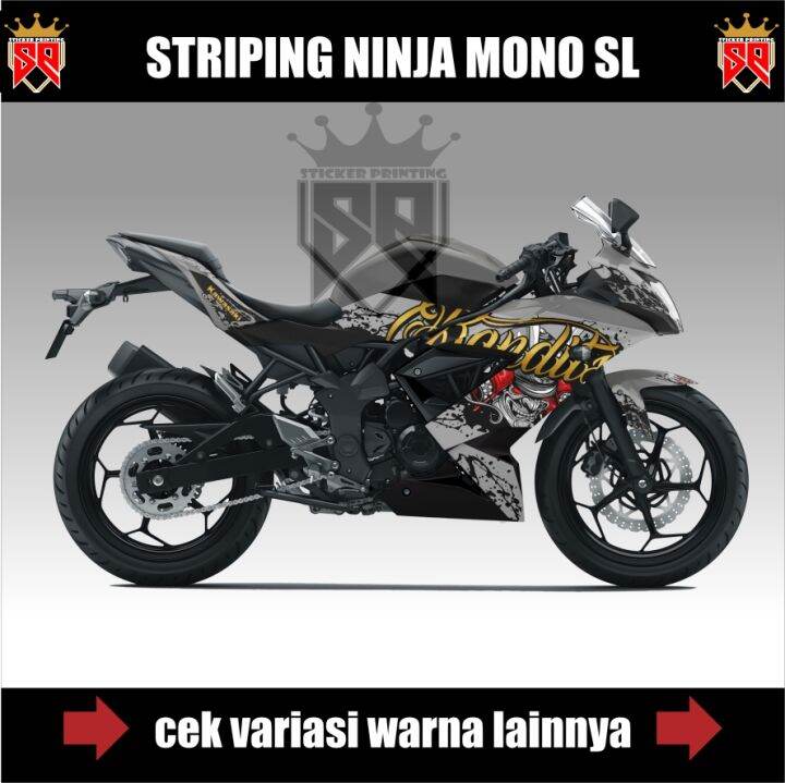 STRIPING STICKER VARIASI NINJA 250 MONO SL / KAWASAKI NINJA MONO 250 SL ...