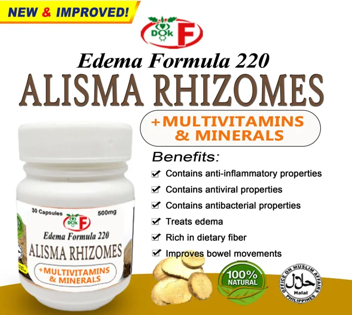 EDEMA FORMULA 220 ALISMA RHIZOME CAPSULES | Lazada PH