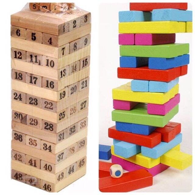 Rút Gỗ, Bộ Chơi Rút Gỗ Màu Và Bộ Chơi Rút Gỗ số, Đồ chơi rút gỗ loại to ...