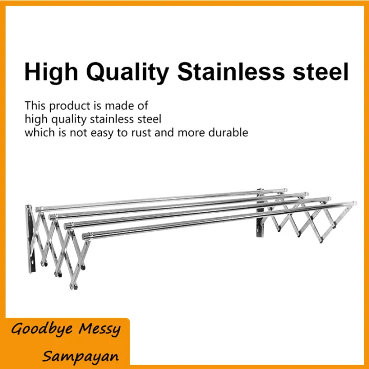 Sampayan Ng Damit Outdoor Foldable Retractable Wall Mounted Space Saver ...