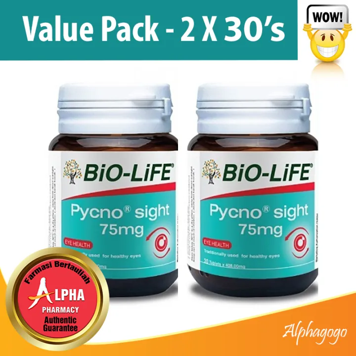 Bio-Life Pycno Sight 75mg (30 Tablets / 2 x 30 Tablets) | Lazada