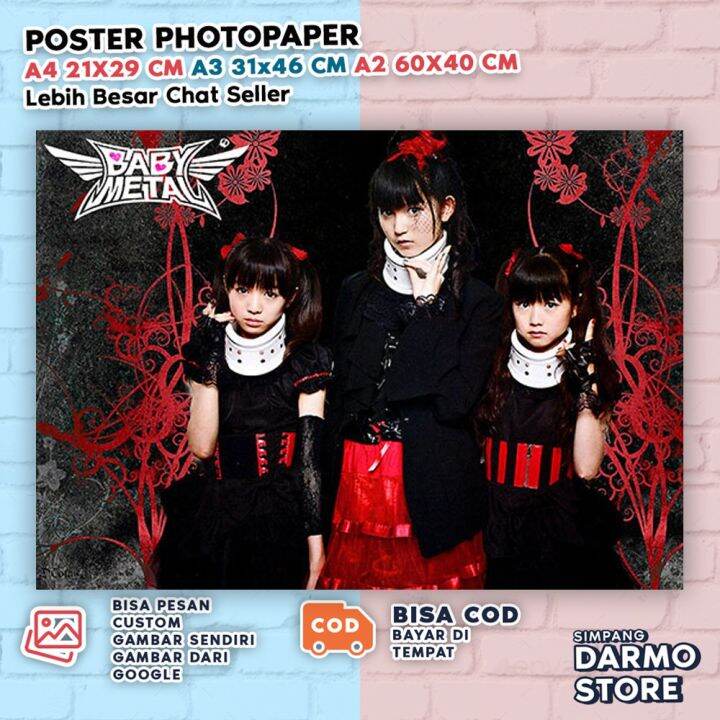 Poster BabyMetal Suzuka Yui Moa Baby Metal Band Hardcore Hard Rock Girl ...