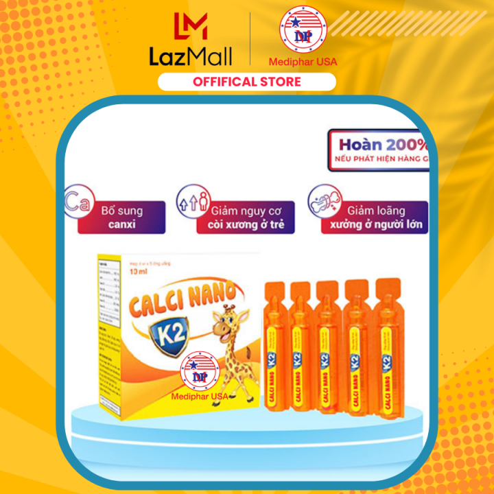 Thực phẩm bổ sung Canxi dạng ống cho bé CANXI NANO K2 - CHÍNH HÃNG 100% MEDIPHAR USA | Lazada.vn