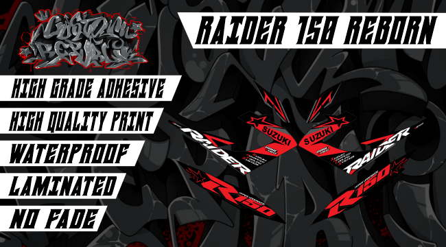Suzuki Raider 150 Reborn Stock Decals Set | Lazada PH
