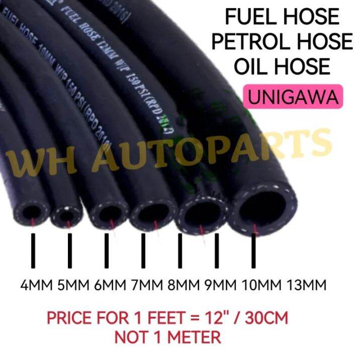 (1 FEET=1 KAKI 12INCH) FUEL HOSE 4MM 5MM 6MM 7MM 8MM 9MM 10MM 11MM 12MM ...