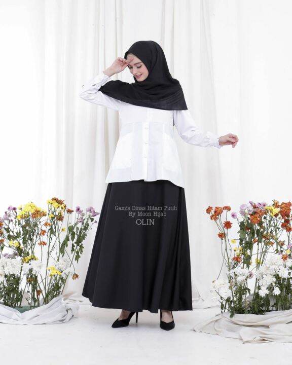 Gamis/ Dress Setelah Cantik Dinas PNS dan PDH Formal Model Olin Khaki ...