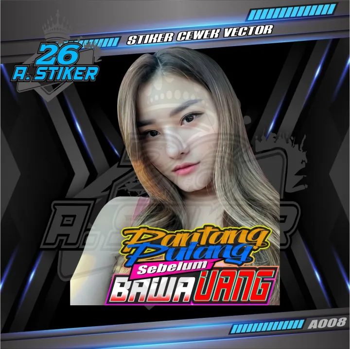 Stiker Decal Foto Cewek Cantik Hijab Vector Custom Kata-kata Keren ...