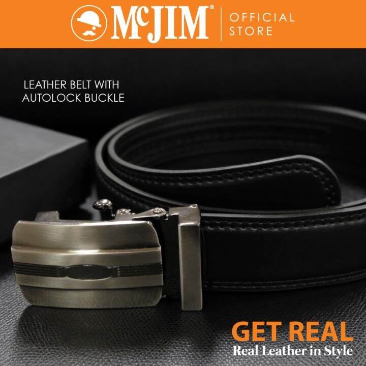 Mc Jim Autolock Leather Belt (Assorted Buckle Design) | Lazada PH