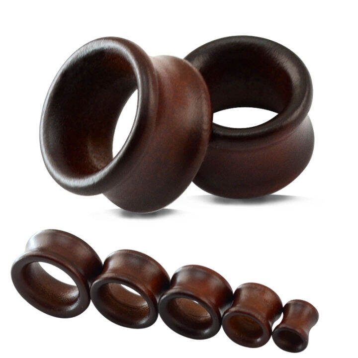 8-25mm Wood Double Flared Ear Plugs Tunnels Big Size Ear Gauges ...