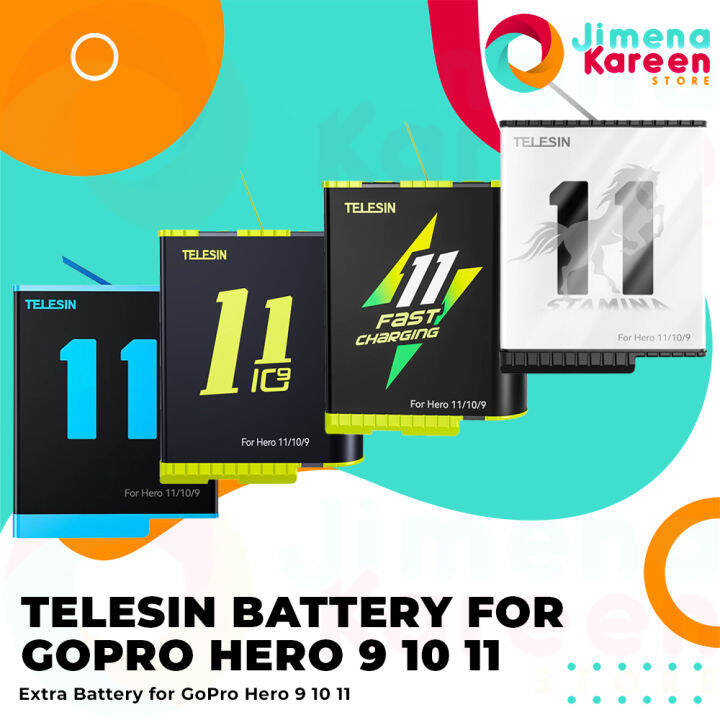 Telesin Battery for GoPro Hero 9 Hero 10 Hero 11 and Hero 12 Action ...