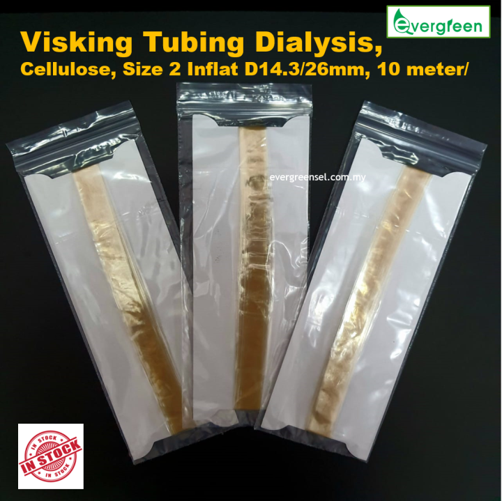Visking Tubing Dialysis, Cellulose 10m, Size 2 Inflat D14.3/26mm, 10 ...