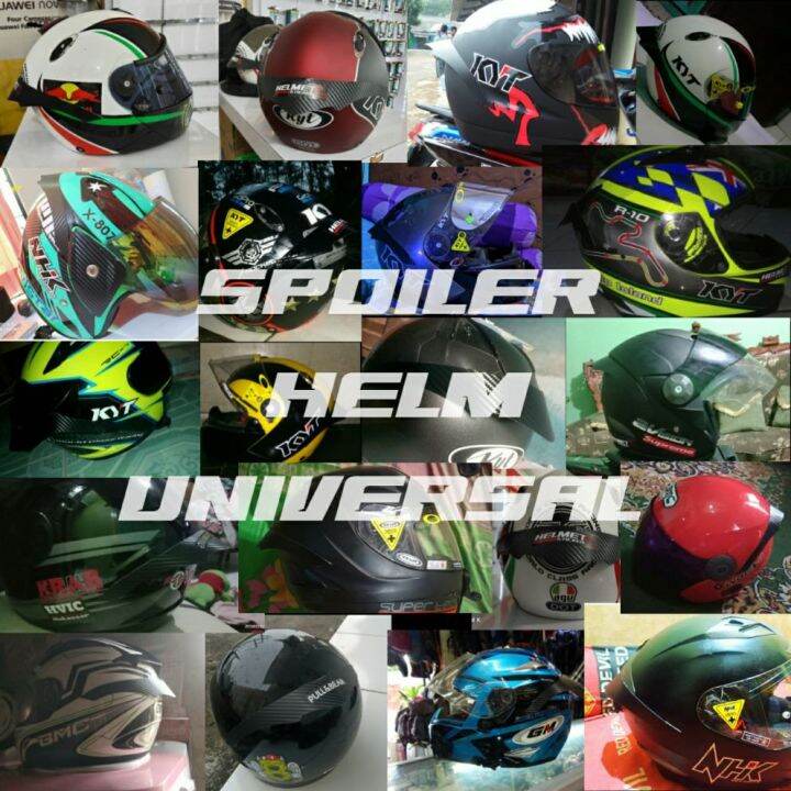 spoiler helm universal termurah kyt, nhk, ink, kbc, carglos, bmc dan ...