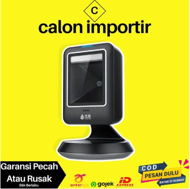 ORIGINAL Barcode Scanner Duduk Alat Pindai Barcod Kasir Toko Caffe ...