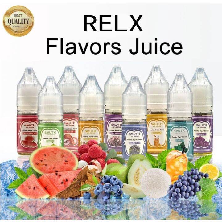 Relx juice 10ml Mentho Nic Salt Juice Vape Pods Vape Juice Enjoy The ...
