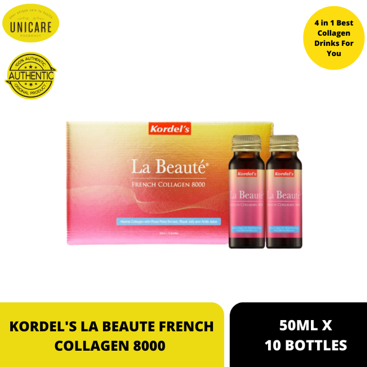 KORDEL'S LA BEAUTE FRENCH COLLAGEN 8000 50ML X 10 BOTTLES (Expiry: 05/2024) | Lazada