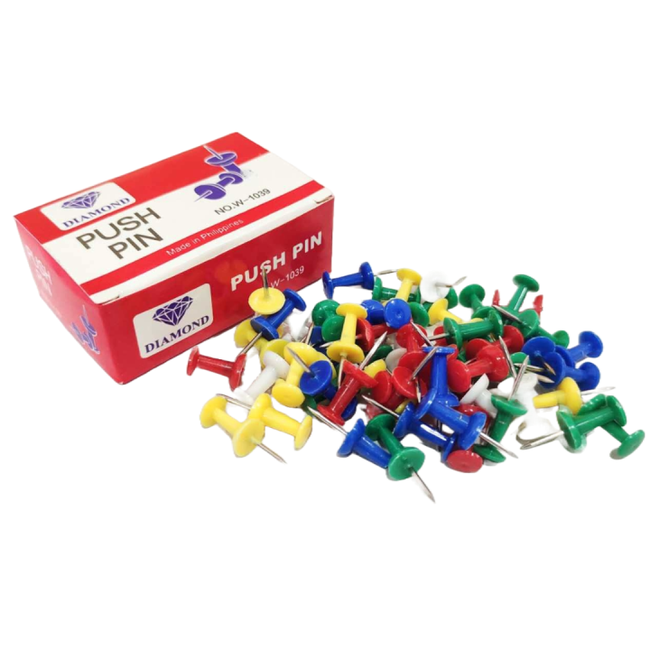 Diamond Multi-Colored Push Thumb Pins Push Pins | Lazada PH