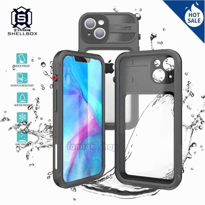 【สำหรับ IPHONE 13เคสกันน้ำ】 Shellbox สำหรับ iPhone 13 Pro Max IP68กันน้ำกันกระแทกใต้น้ำว่ายน้ำดำ ...